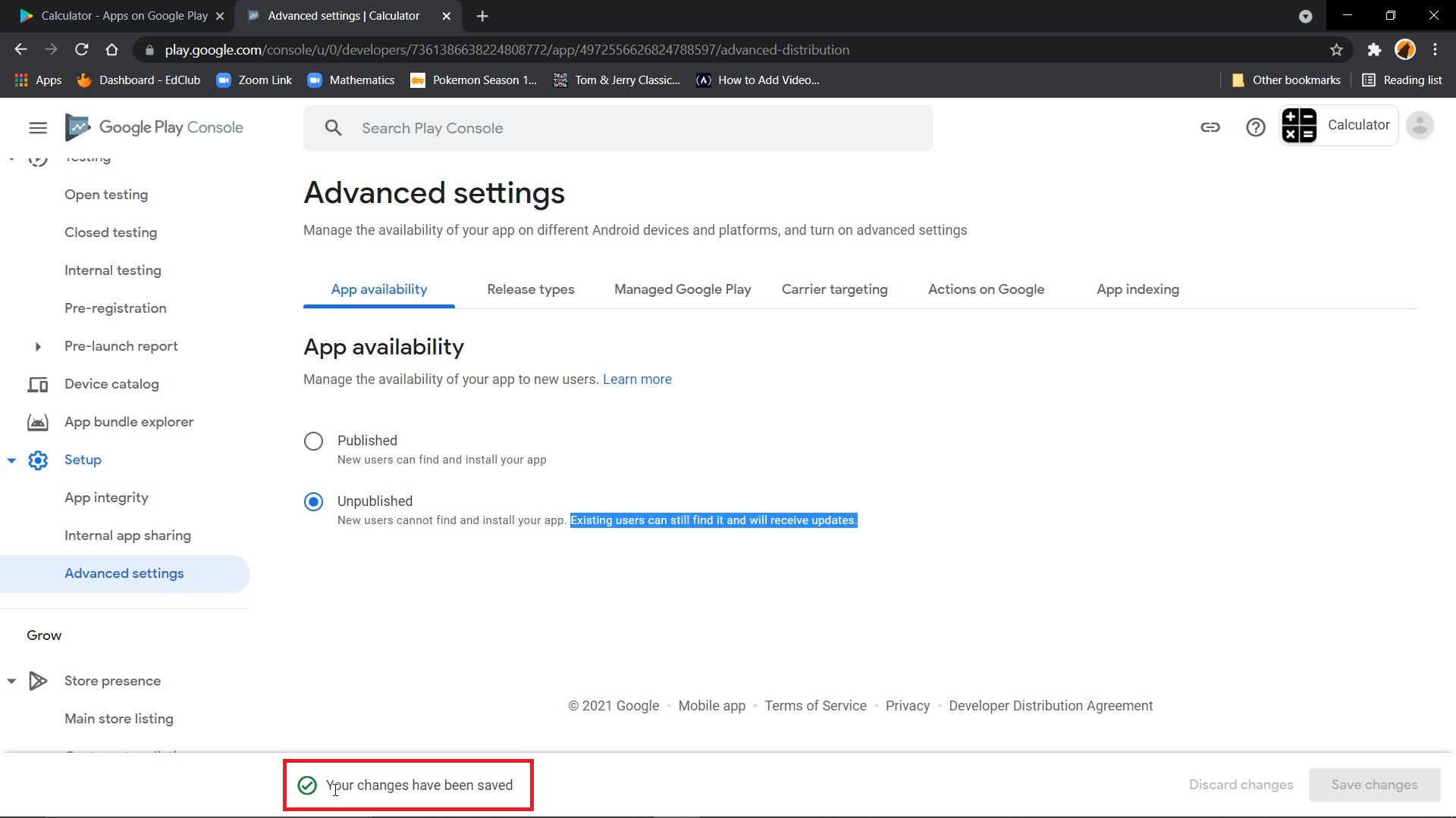 How to unpublish your app on google play store
