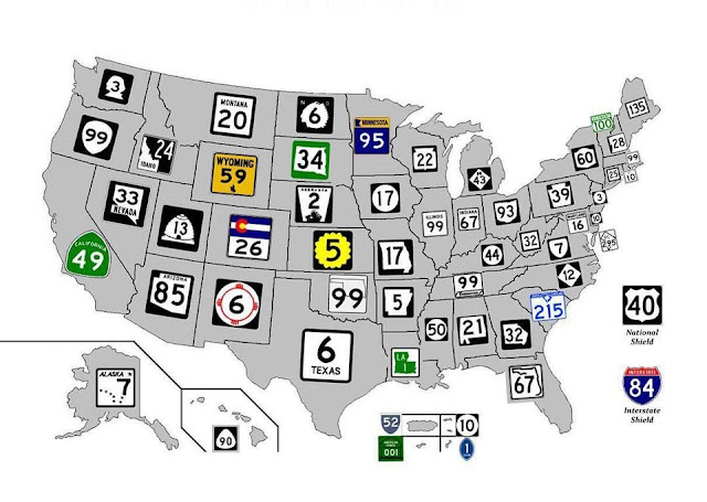 America's state highway sign designs for each state (Picture ...