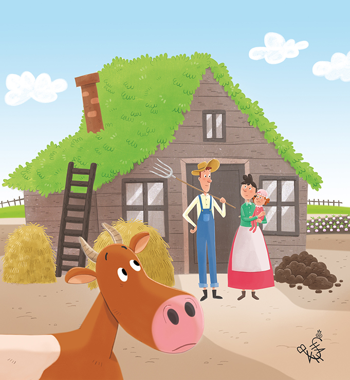 shahab shamshirsaz : Cow on the Roof