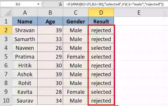 Nested if function in excel in hindi - newexcelworld