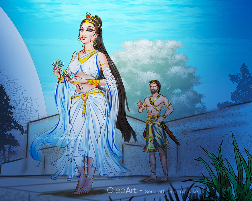 'Naaga Kanya' and King Dutugemunu (Sinhalese king of Sri Lanka)