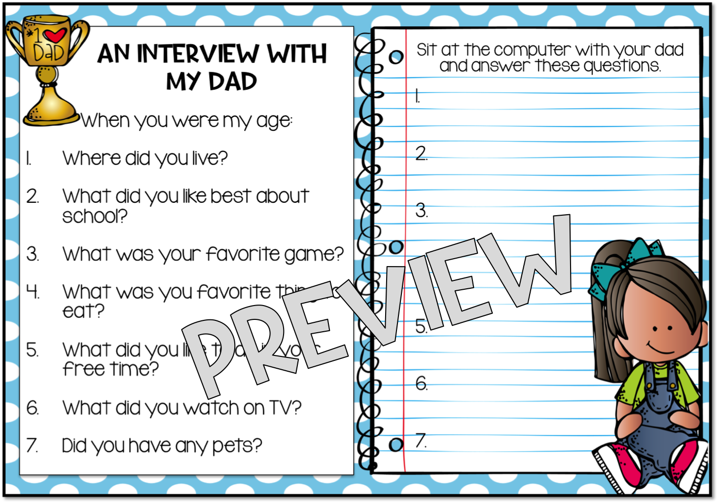 1st Grade Hip Hip Hooray!: Father's Day Google Slides for Distance Learning