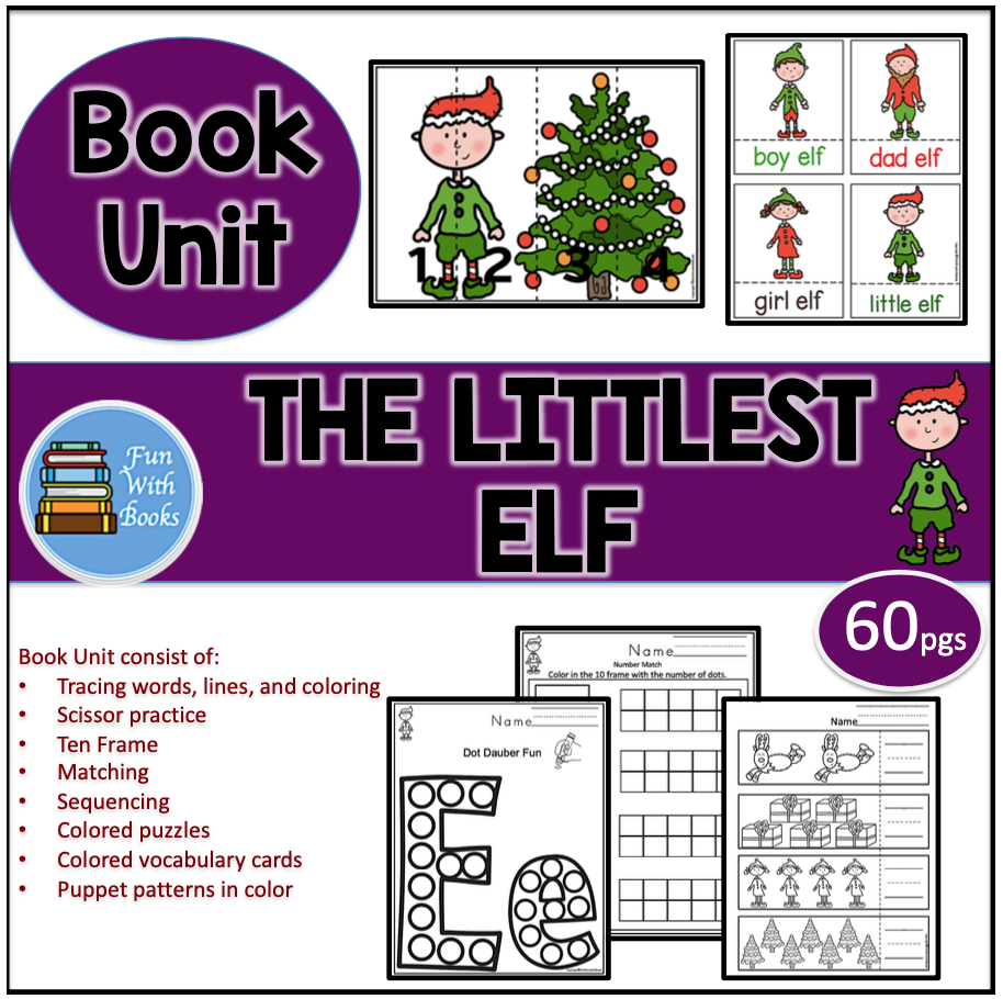 THE LITTLEST ELF BOOK UNIT ~ Book Units by Lynn