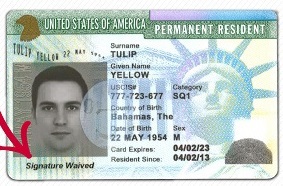 THE IMMIGRATION BLOG: Green Card Without Signature Okay