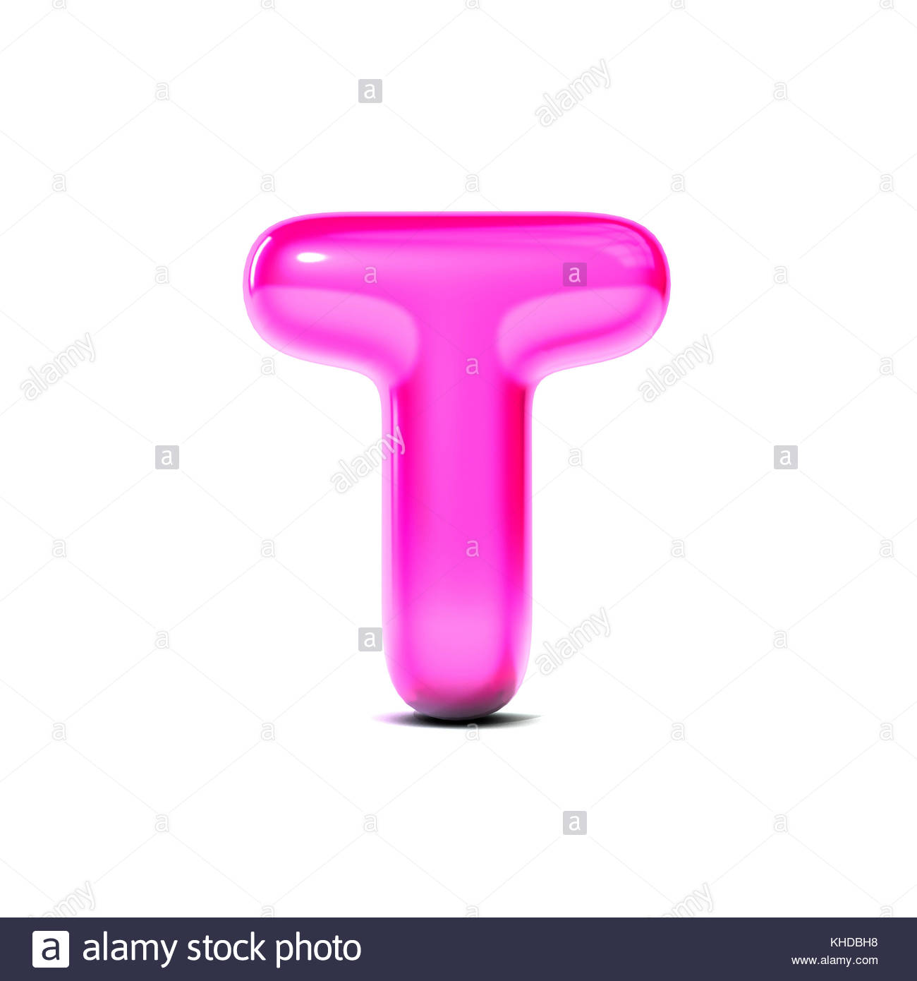 3D Bubble Letter T - Formal Letters