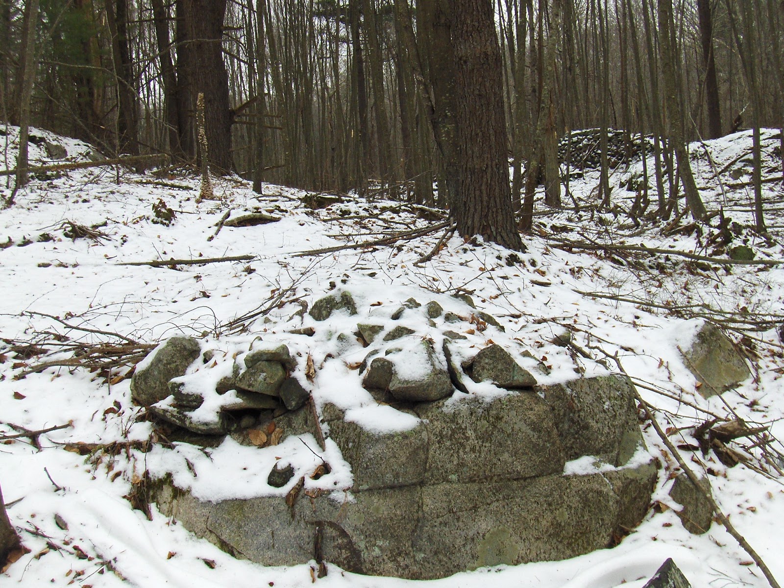 Rock Piles: Sightline created in spite of stone wall obstruction