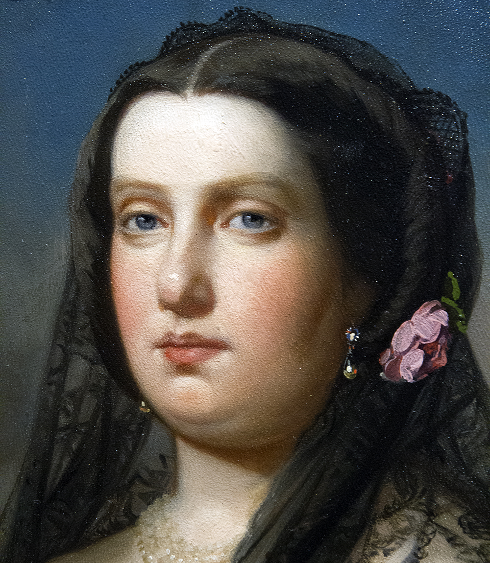 Retrato de Isabel II con mantilla (Federico de Madrazo) Arte-Paisaje