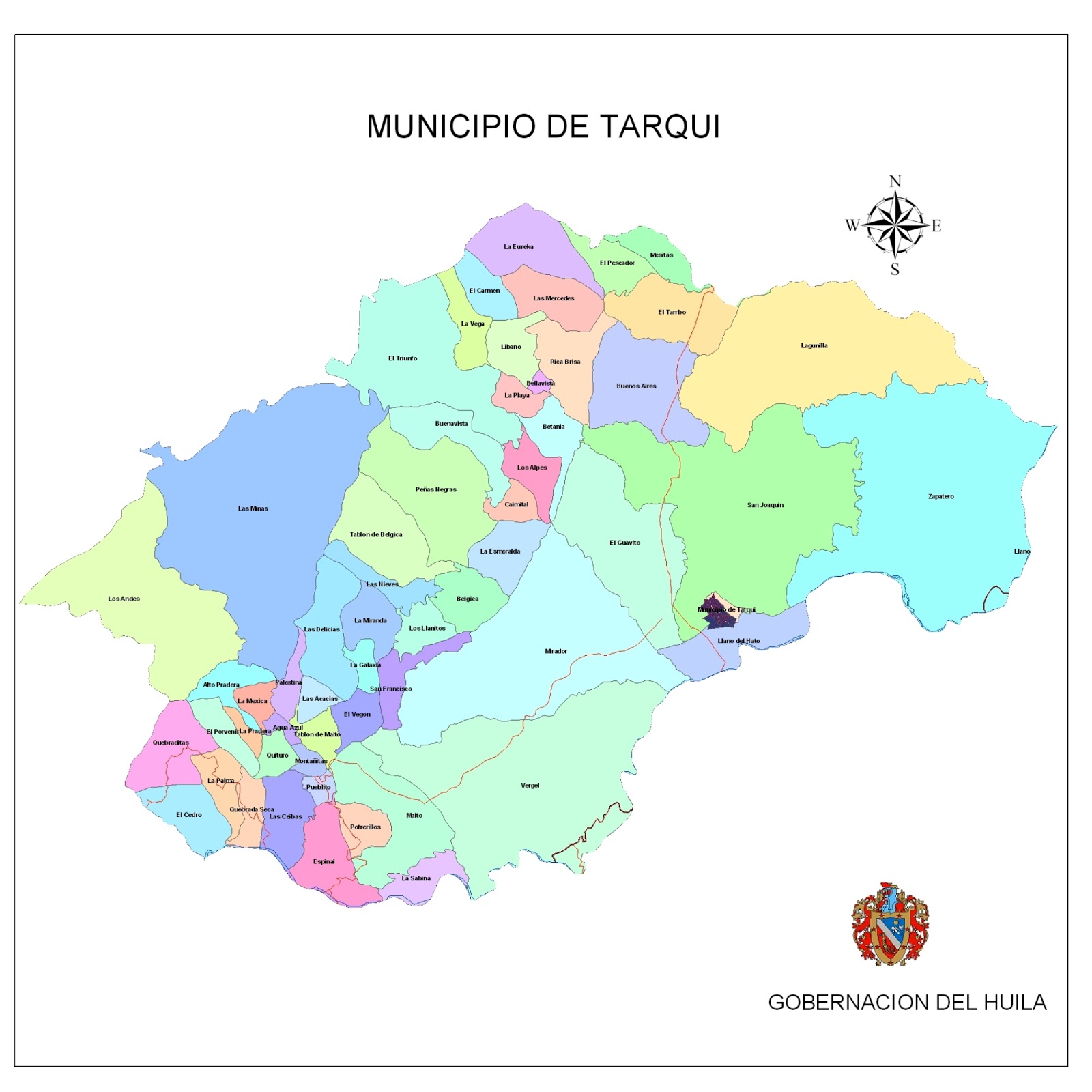 Noticias, Arte, Cultura y Turismo: TODOS LOS MAPAS MUNICIPIOS DEL HUILA