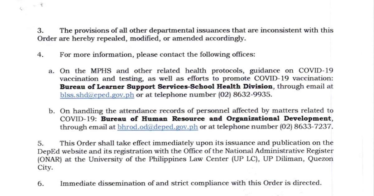 DepEd released DepED ORDER No. 48, s. 2022 (Read and Download Here!)