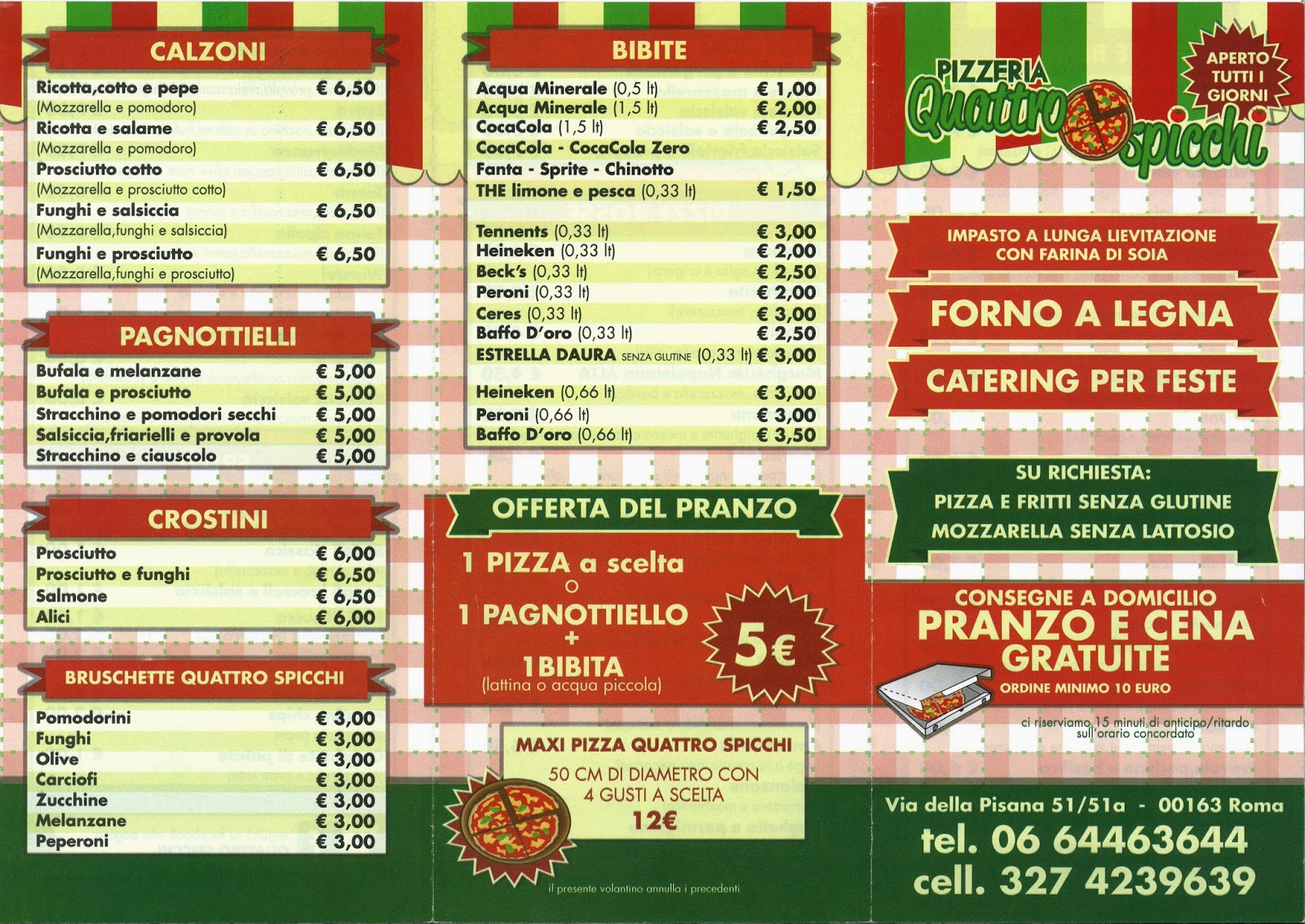 Menu e Prezzi: marzo 2015