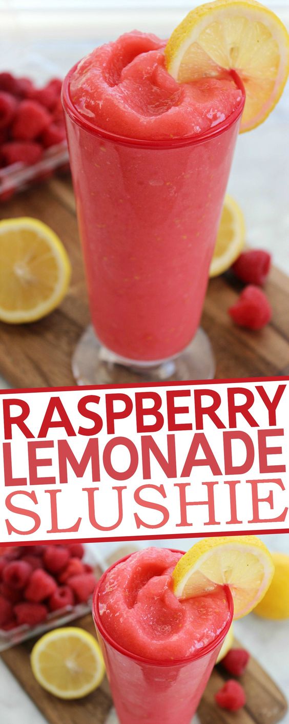 Raspberry Lemonade Slushie - Quick Recipe Idea