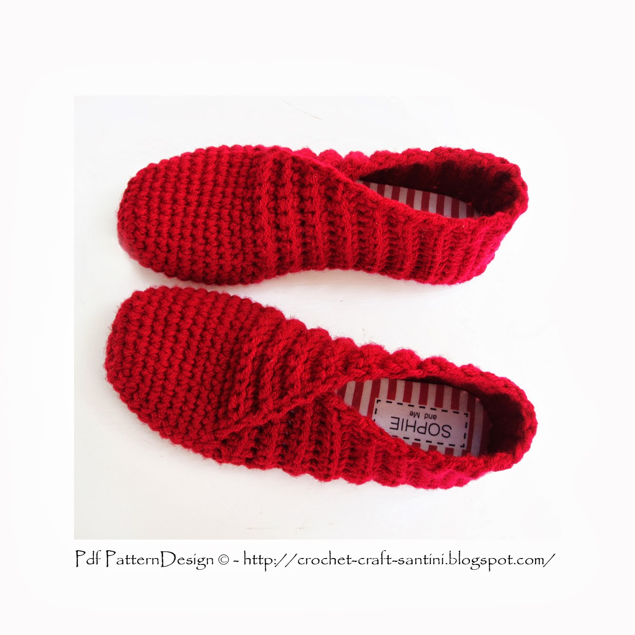 RIBBED and WRAPPED CROCHET SLIPPERS