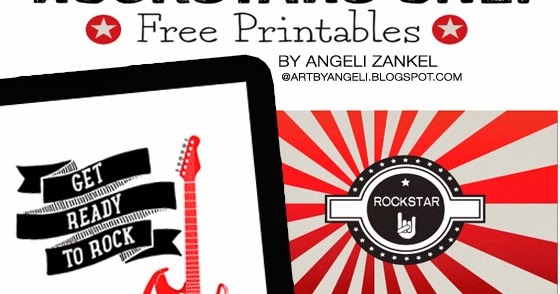 artbyangeli: Rockstar party free printables