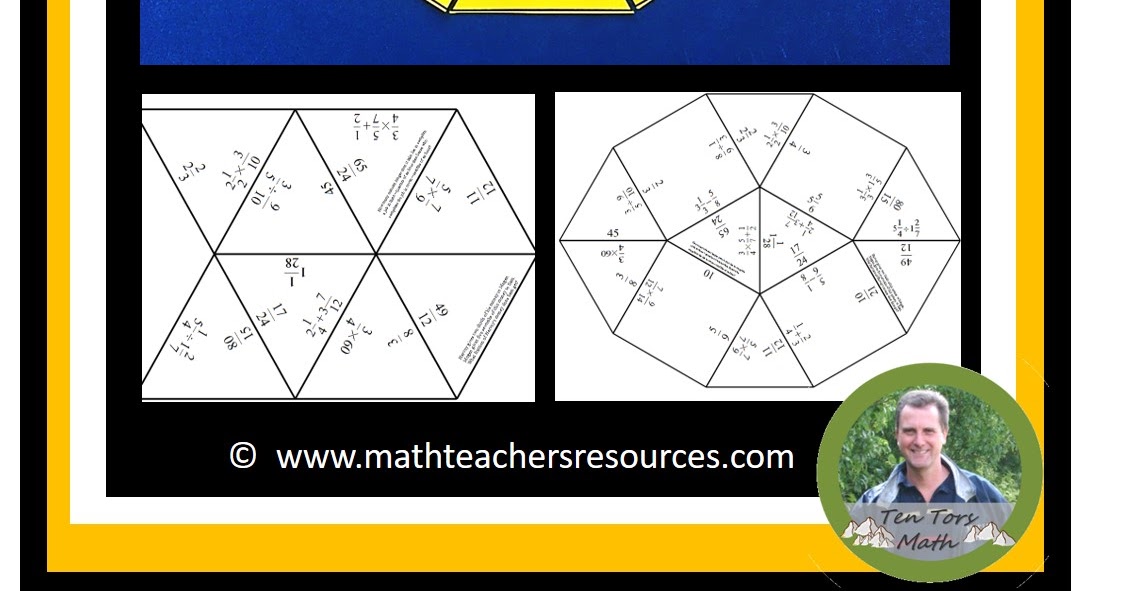 Fractions | Four Operations with Fractions ~ TenTors Math Teacher Resources
