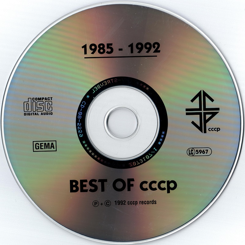 Minoría Electrónica: CCCP - Best Of CCCP 1985·1992 1992 CCCP Records ...