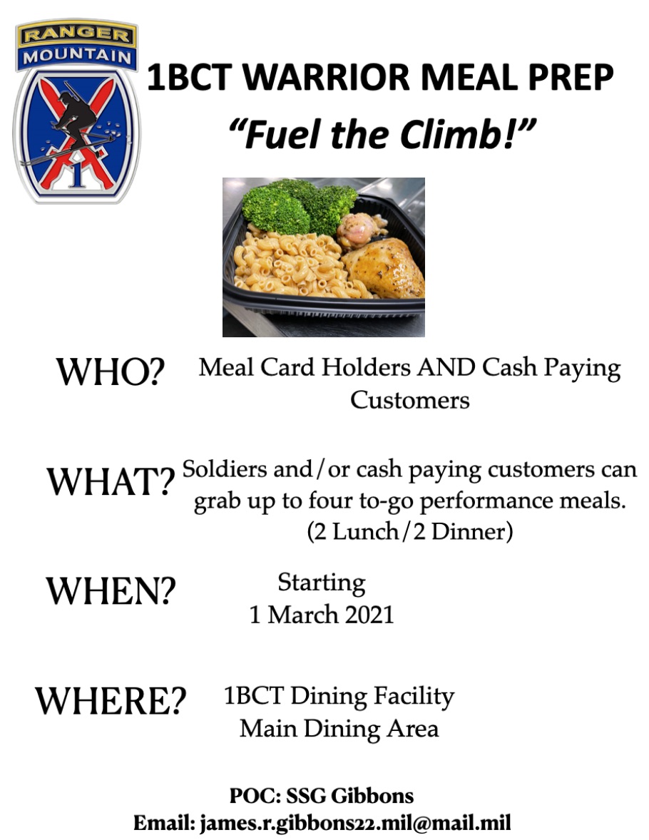 Performance nutrition in a to-go meal: How a DFAC finds a creative way ...