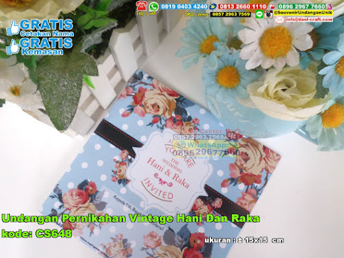 Undangan Pernikahan Vintage Hani Dan Raka | Souvenir Pernikahan