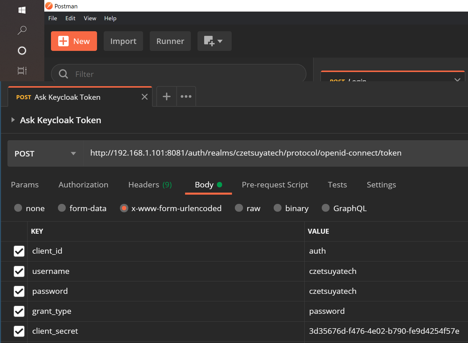 How To Get Keycloak Access Token Using Postman Czetsuyatech