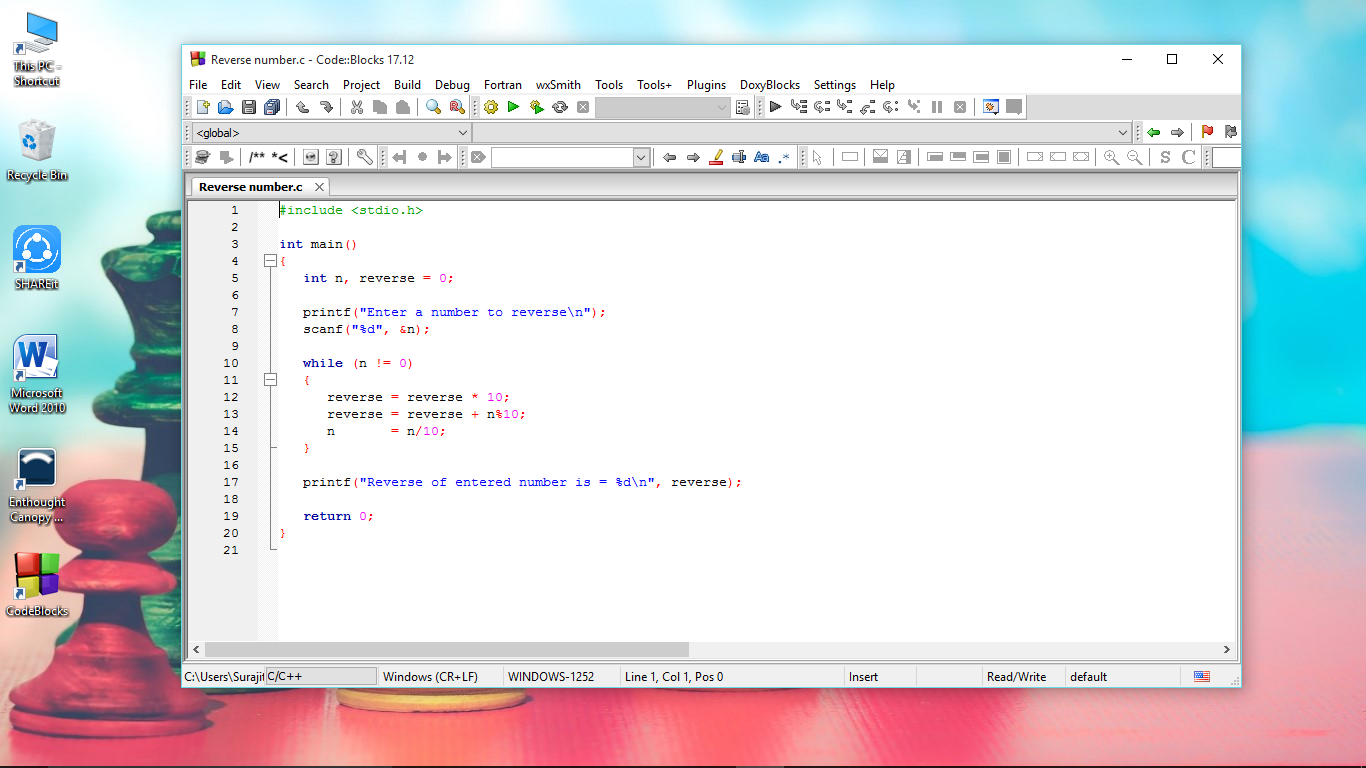 Simple C++ Programs on Code Blocks