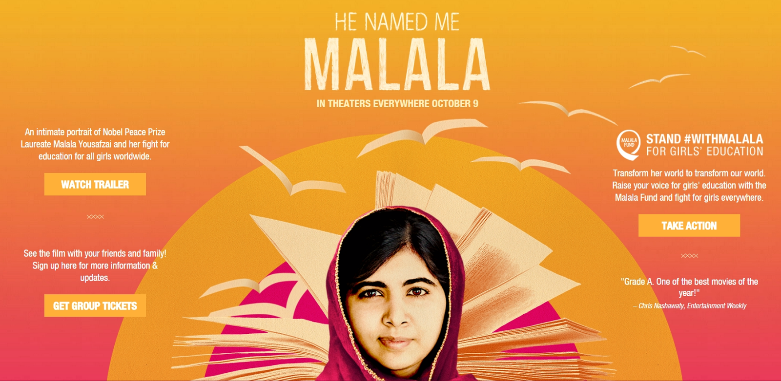 Mommy Maestra: He Named Me Malala Opens Today