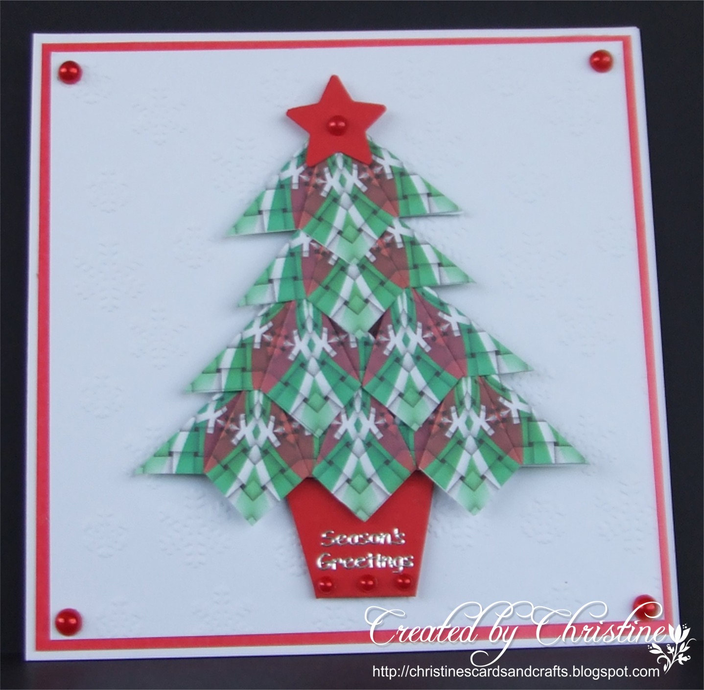 Christine's Cards and Crafts: Christmas Card Club Challenge - Origami ...