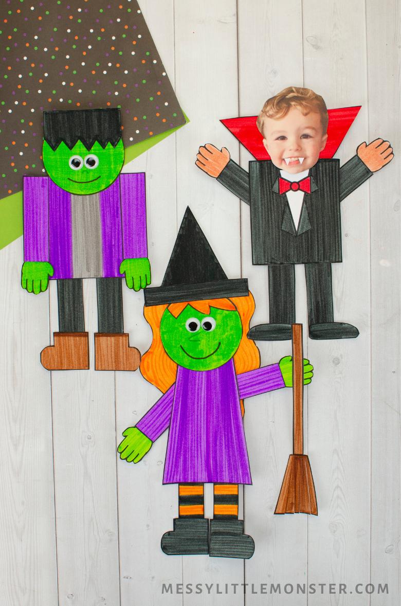 Halloween Mix & Match Paper Crafts for Kids (template included ...