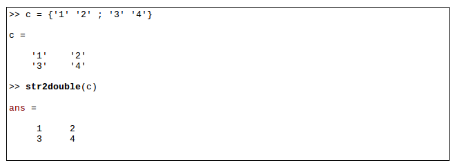 MatLab - Converter array cell para array double ~ Iniciantes