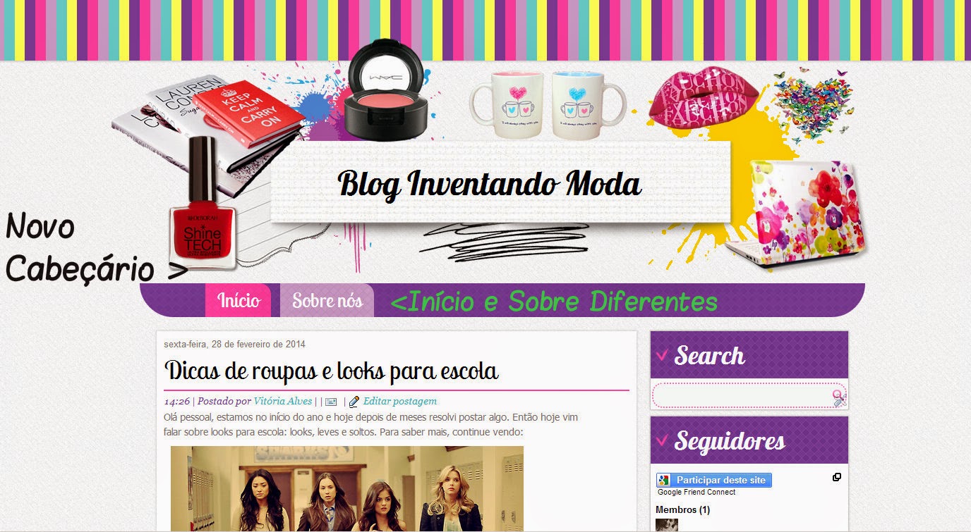 Blog Inventando Moda Novo Layout Do Blog