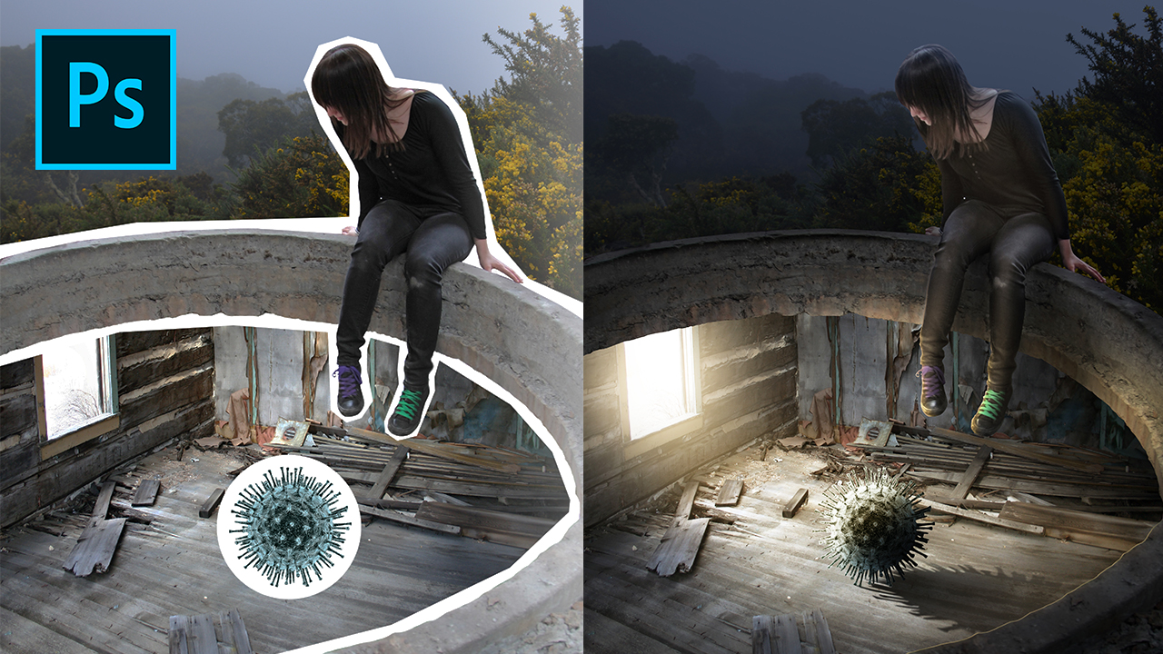 Photoshop Manipulation Effect Tutorial Virus Home