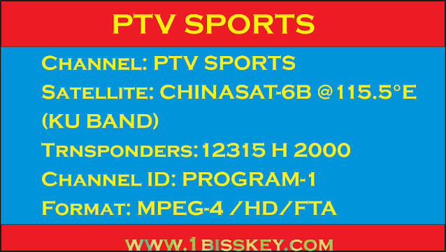 Biss Key - PTV SPORTS ON CHINASAT-6B @115.5°E (KU BAND) - Biss Key