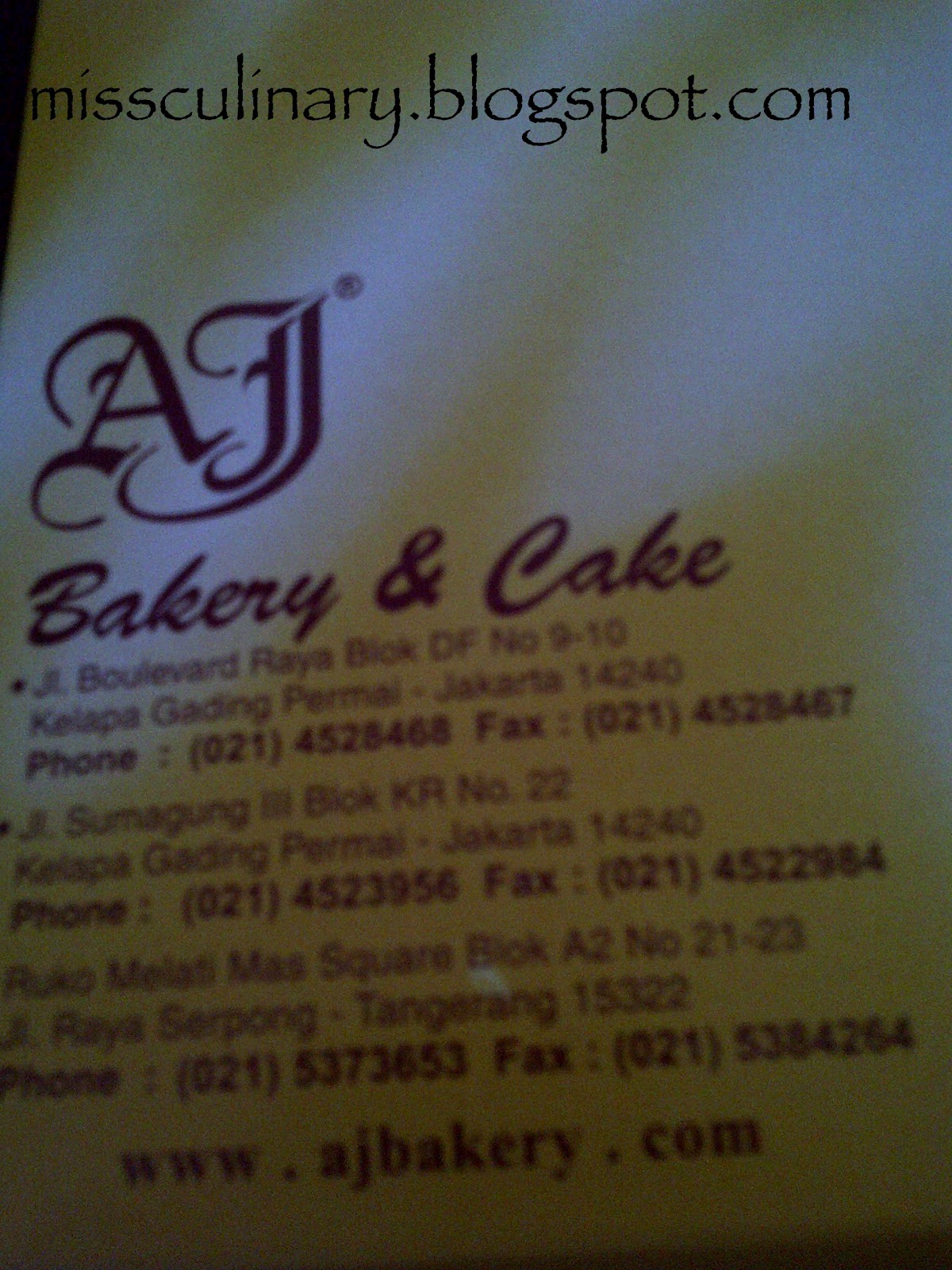 Cuisine Culture: AJ Bakery & Cake
