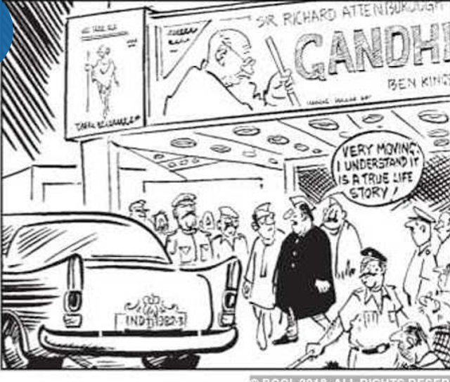 R.K. Laxman's Cartoons: Mahatma Gandhi In Modern India