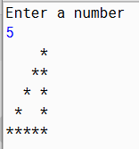 Hollow Lower Right Triangle | Write a program in java to print a hollow ...