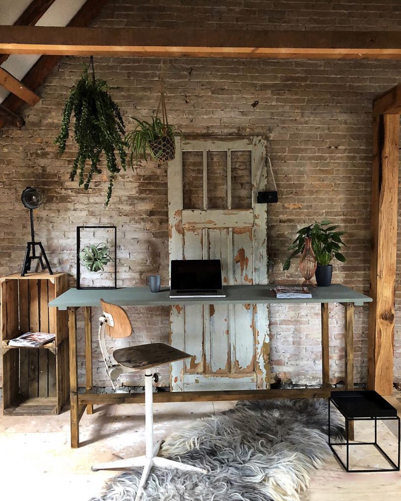 Traditional farmhouse with vintage touches