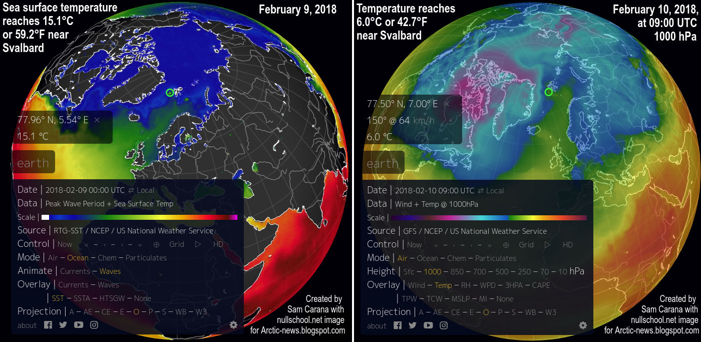 Arctic News: North Pole forecast to be above freezing on Feb 5, 2018
