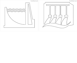 Four Coloring: Free printable Dam coloring pages for kids