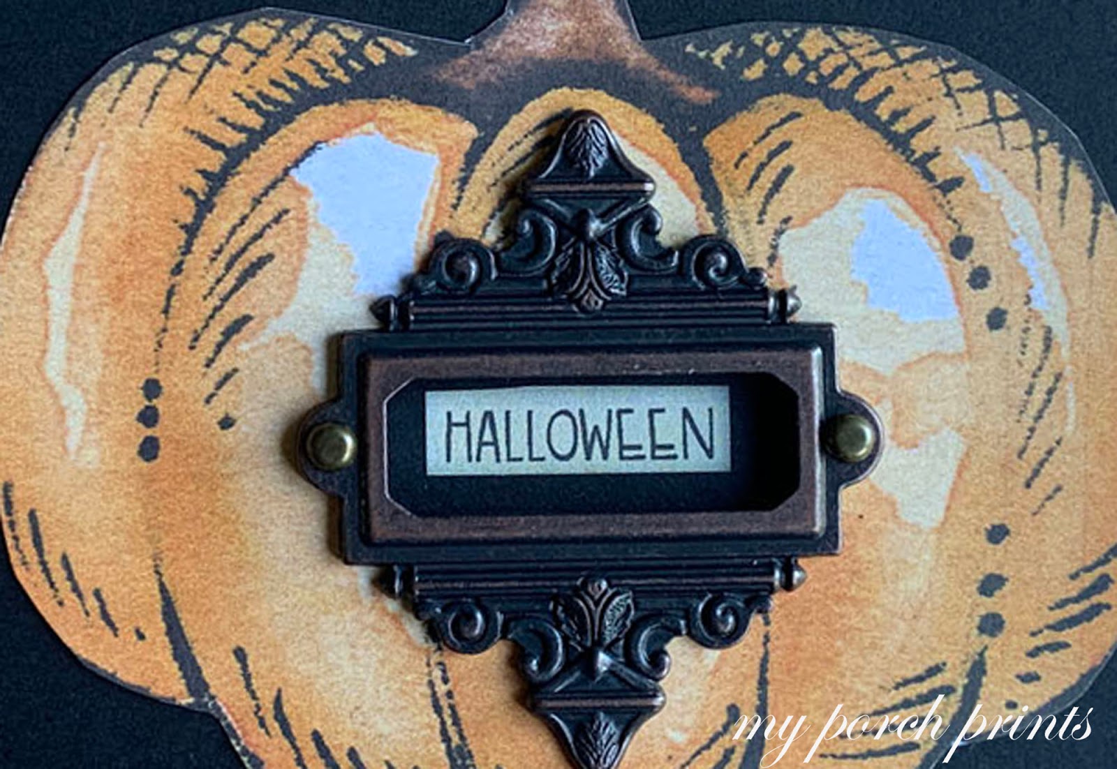 My Porch Prints: Halloween Wheel Window Card Tutorial