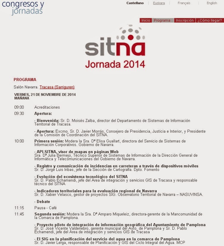 Blog IDEE: Disponibles presentaciones de la Jornada SITNA