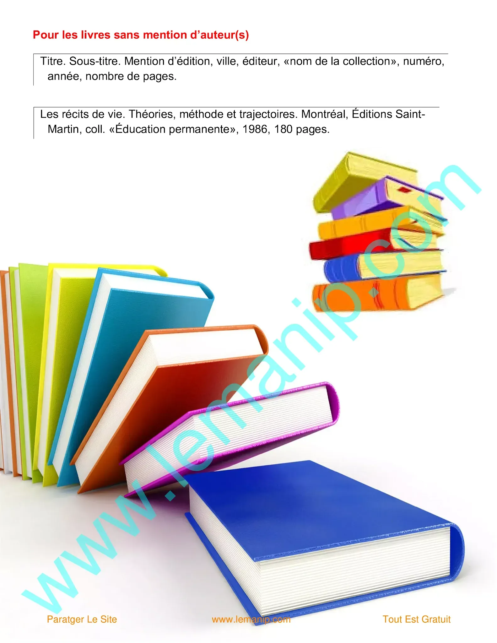 Exemple de bibliographie : Comment