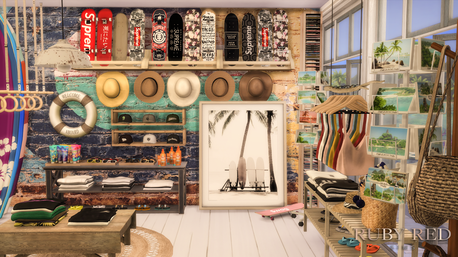 July Release 2nd Building: Sims 4 Sulani Surf Bar 海灘衝浪店與吧檯 (FREE) [Ruby ...