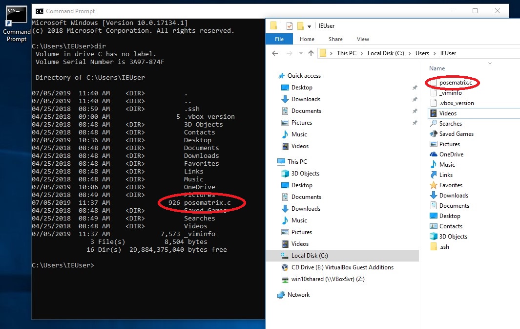 C development environment with gcc vim and radare2 in Windows 10 the ...