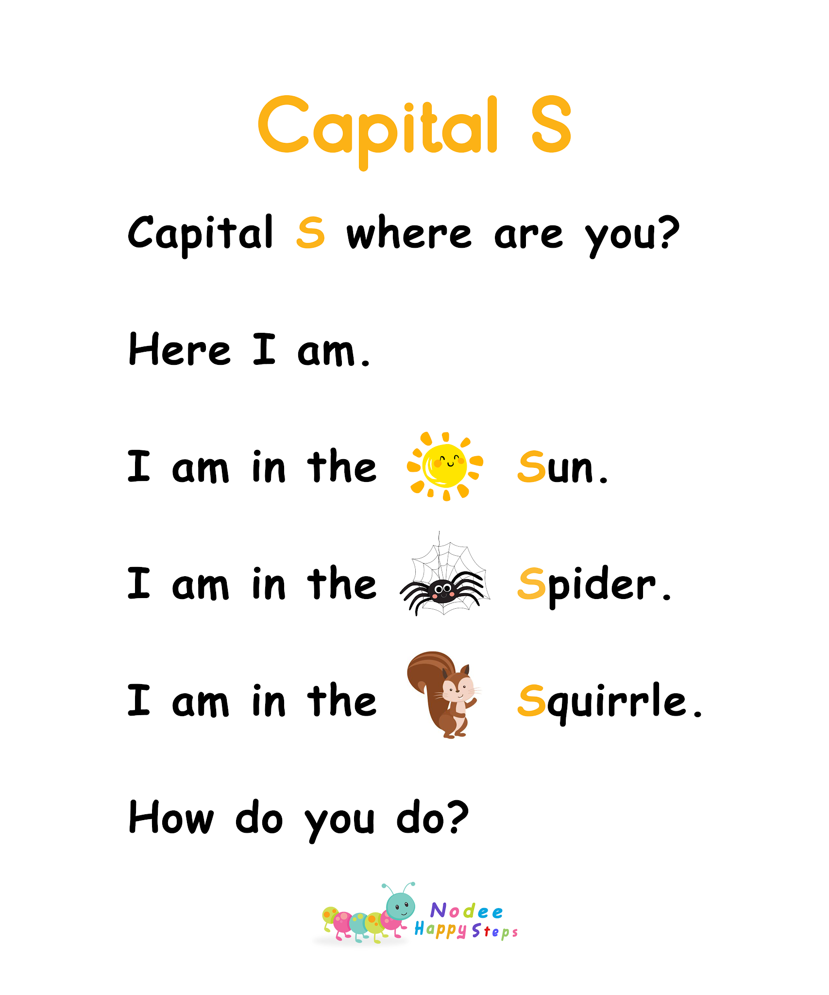 Letter S 'Uppercase-Lowercase' - Alphabet Stories - Reading ...