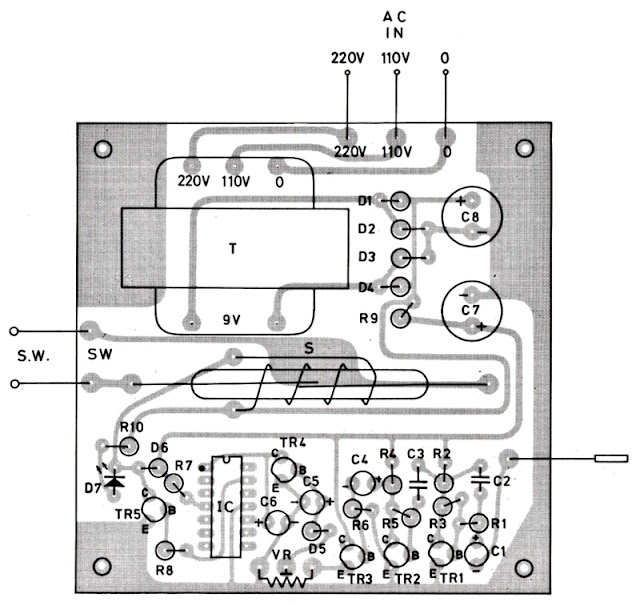 Rangkaian Saklar Sentuh Elektronik Berbasis Transistor