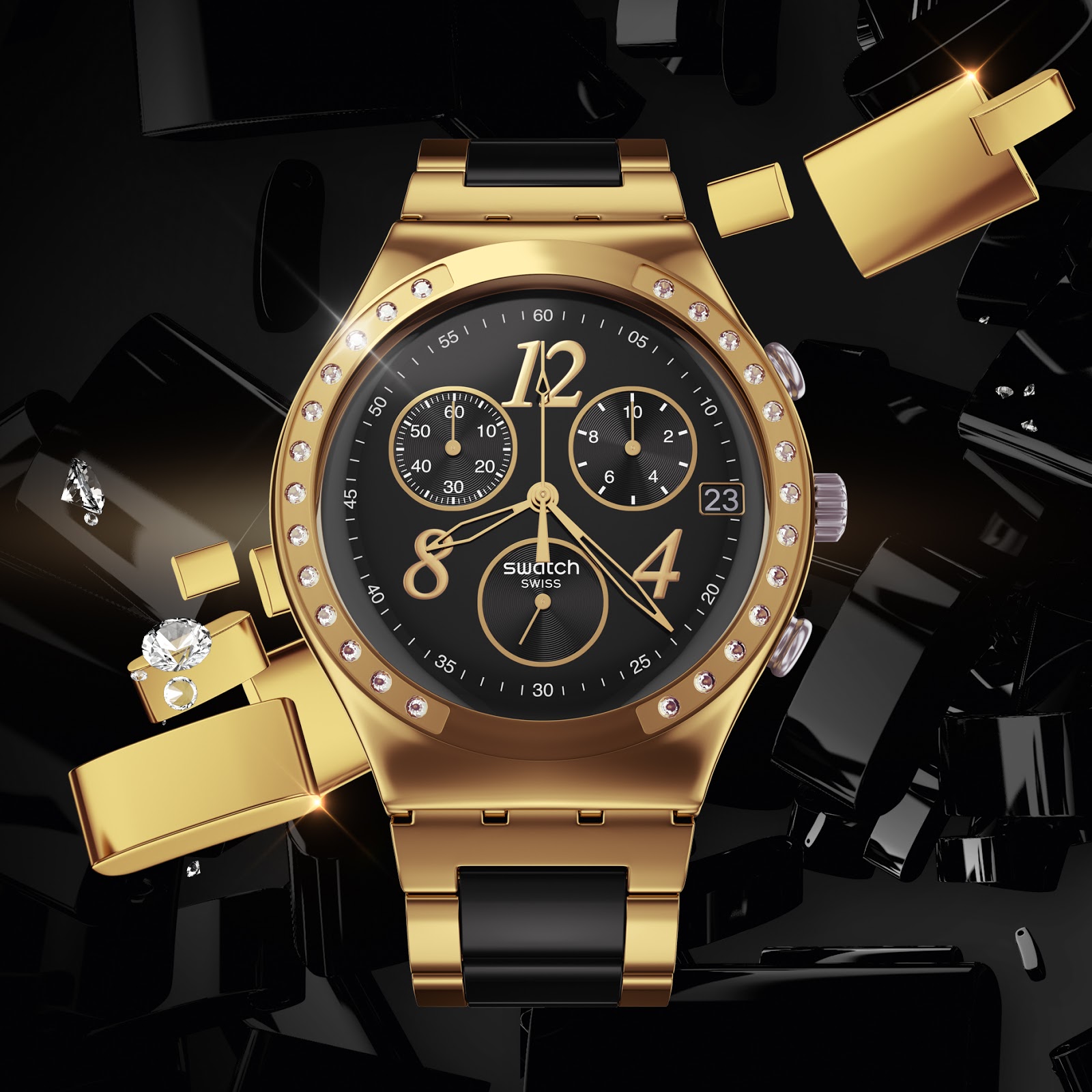 Estação Cronográfica: Chegado(s) ao mercado - relógio Swatch Night Glows