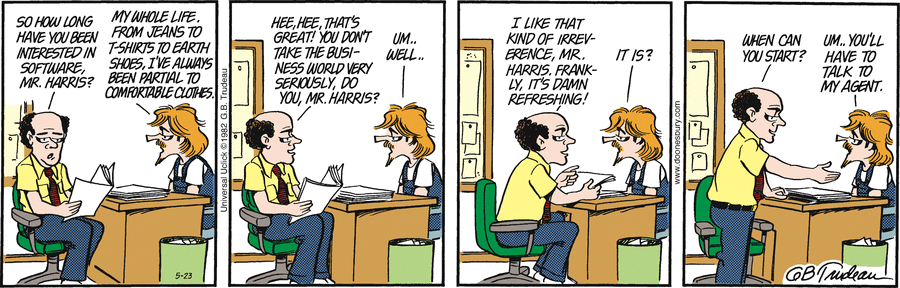 DownWithTyranny!: Nailing the job interview, Zonker Harris-style