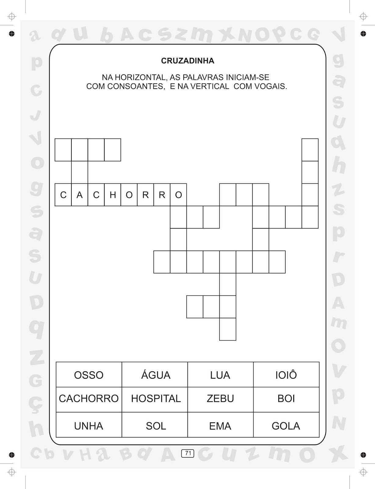 Portuguese alphabet activity ~ Atividade para imprimir