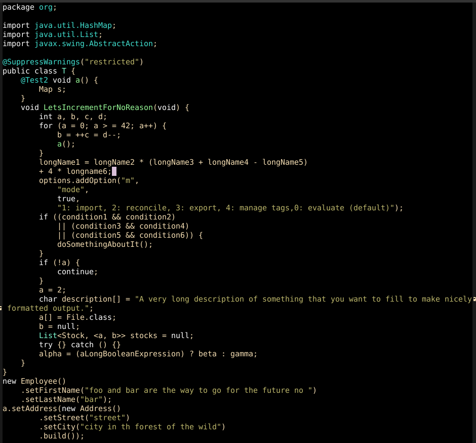 Semantic lexer based indent region function in Emacs
