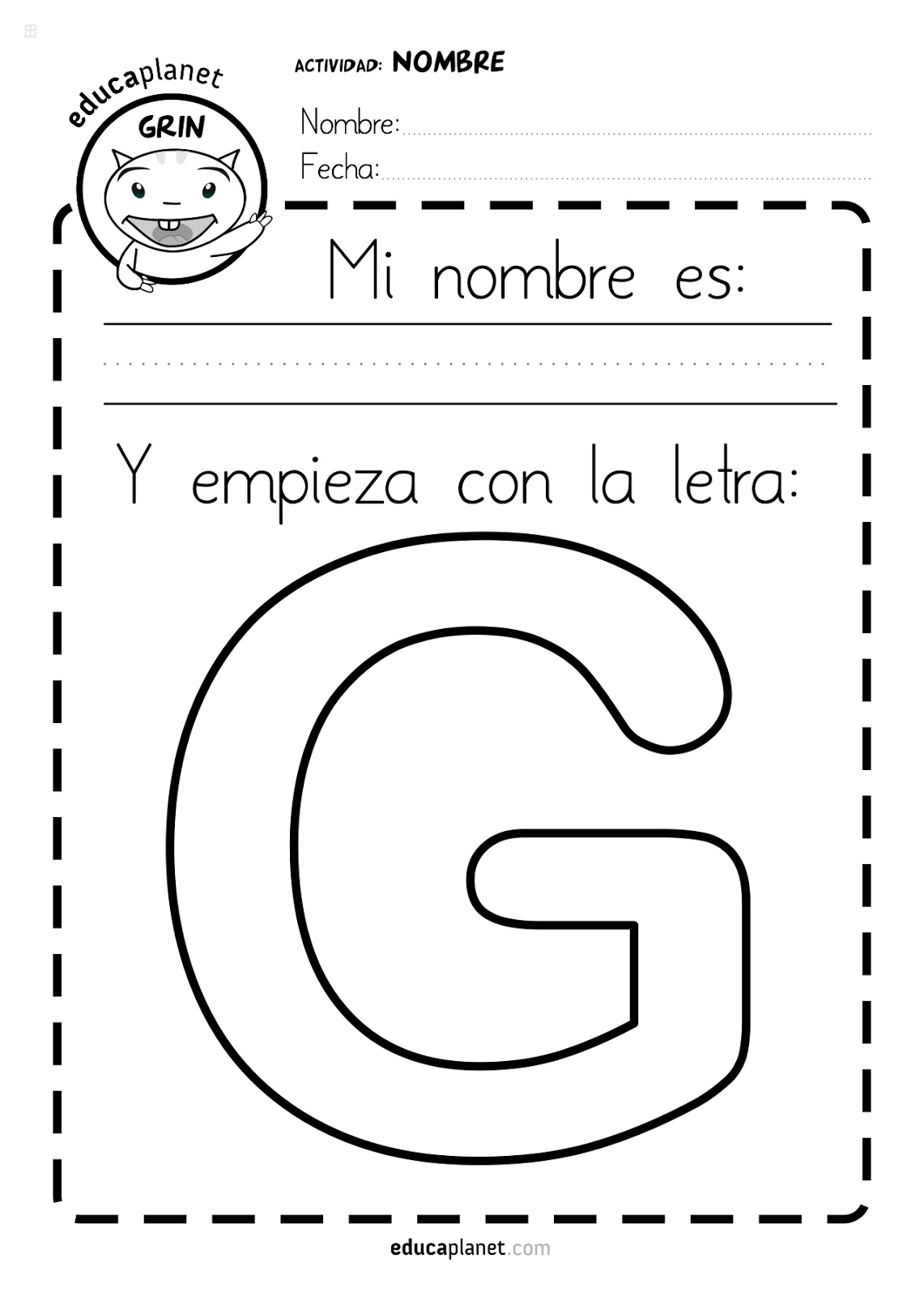 DIVERTIDAS FICHAS DEL ABECEDARIO PARA APRENDER LOS NOMBRES PREESCOLAR 4 ...