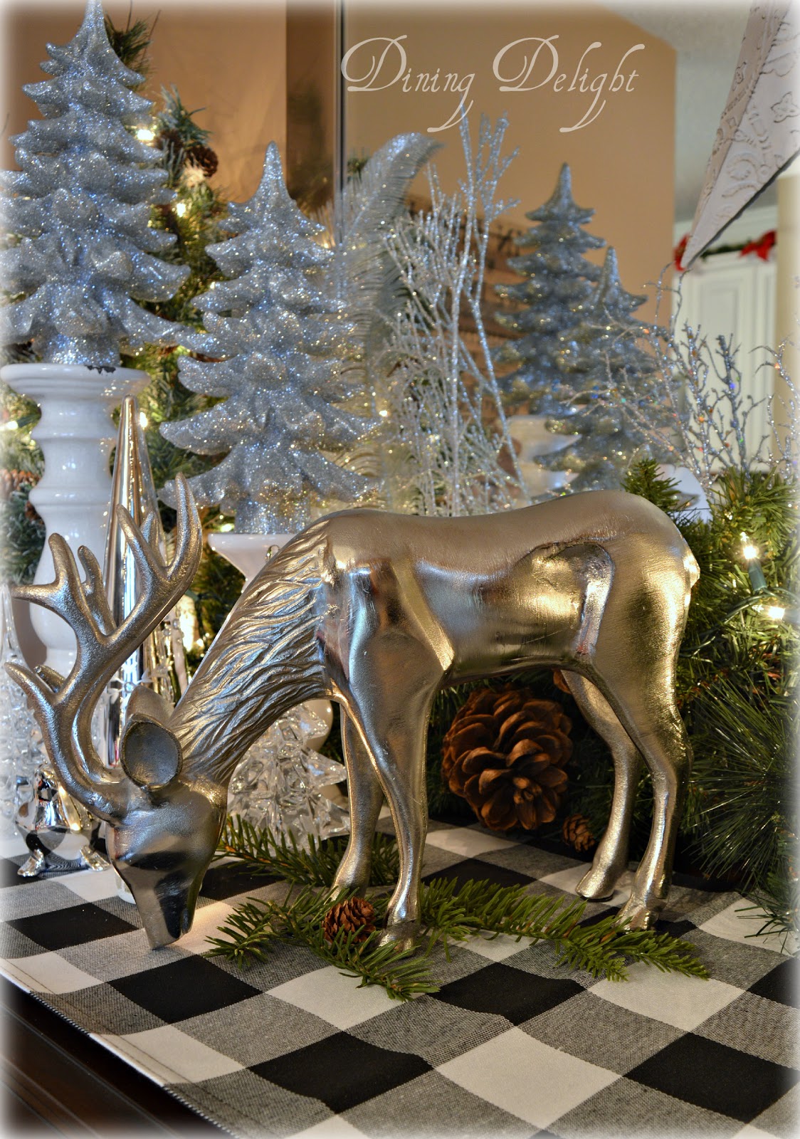Dining Delight: Silver Deer Christmas Sideboard