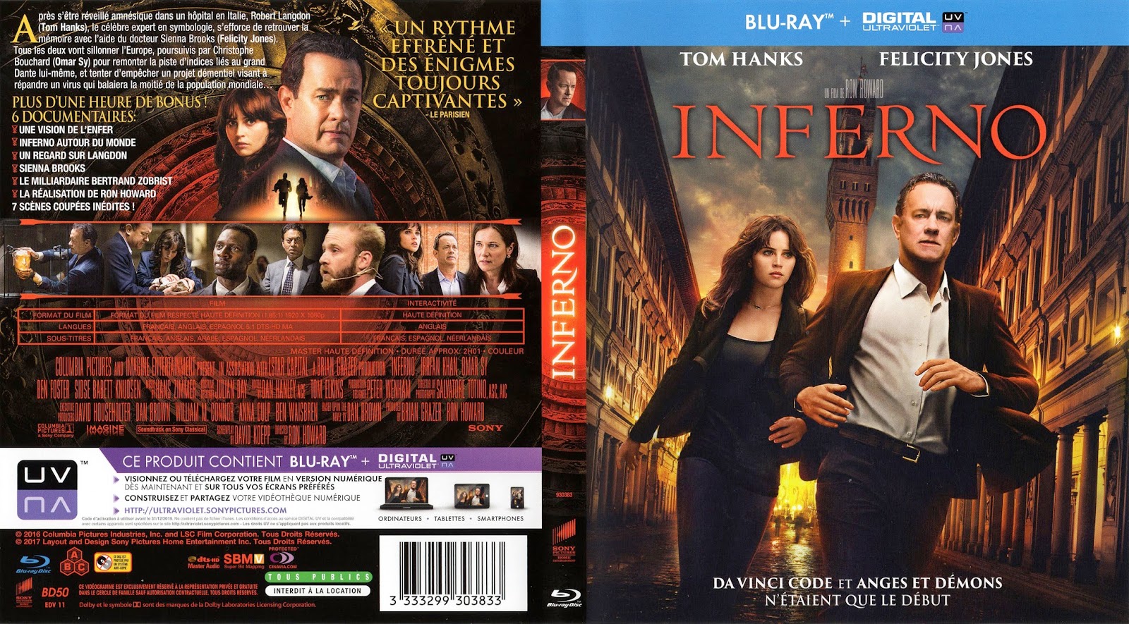 BLU-RAY JAQUETTES BLU-RAY: Inferno (2016)